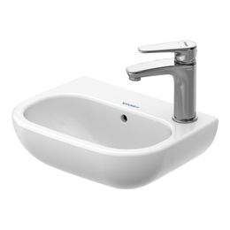 Duravit Handwaschbecken D-Code 36x27cm, m &Uuml;L, HLB, we, Hahnloch rechts (0705360008)