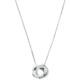Kette mit Anh&auml;nger Michael Kors "Schmuck Geschenk Silber 925 Halsschmuck PREMIUM", silber (silberfarben, kristallwei&szlig;), Halsketten, Damen, Silber 925 (Sterlingsilber), L: 45,5, mit Zirkonia (synth.)