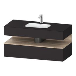 Duravit Einbauwaschtisch-M&ouml;bel-Set Qatego 120x55x60cm, E Ma/Gra matt, Konsolen-Waschtischunterbau (QA4787055800000)