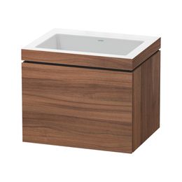 Duravit Waschtischunterschrank c-bonded L-Cube 60x48cm, o HL, Nussb Nat, 1 Ausz., wandh&auml;ngend (LC6916N7979)