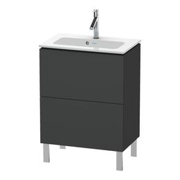Duravit Waschtischunterschrank Compact L-Cube 62x39,1cm, graph ma, 2 Ausz&uuml;ge, stehend (LC667304949)