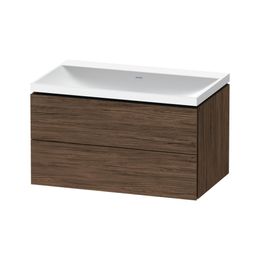 Duravit M&ouml;bel-Set L-Cube 80x48x48cm, o HL, Nussb dkl., 2 Schub. (LC6951N21210000)