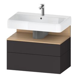 Duravit Waschtischunterschrank Qatego 79x47x59cm, E na/gra m, 1 Kast, 1 Ausz. (QA4394030800000)