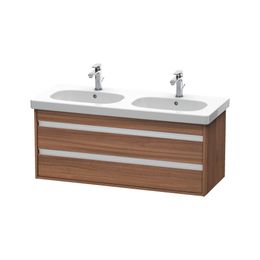 Duravit Waschtischunterschrank Ketho 115x45,5cm, Nussb Nat, 2 Schubk., wandh&auml;ngend (KT664907979)