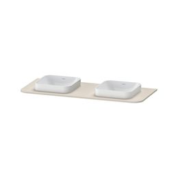 Duravit Waschtisch-Konsole Happy D.2 Plus 130x55cm, m 2 Ausschnitt., Tau supermatt (HP032KB8383)