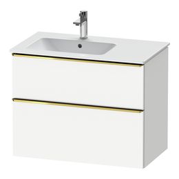 Duravit Waschtischunterschrank D-Neo 81x46,2cm, 1 Kast, B li, gol pol/wei&szlig; ma (DE4366034180000)