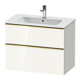 Duravit Waschtischunterschrank D-Neo 81x46,2cm, g pol/w g, 1 Schubk., 1 Ausz. (DE4362034220000)