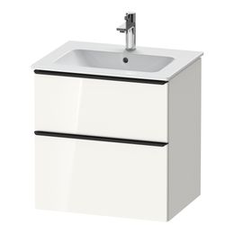 Duravit Waschtischunterschrank D-Neo 61x46,2cm, sw/w hgl, 1 Schubk., 1 Ausz. (DE43610BD220000)