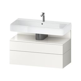 Duravit Waschtischunterschrank Qatego 99x47x59cm, w hgl/we m, 1 Kast, 1 Ausz. (QA4395022840000)