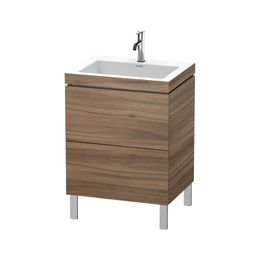 Duravit Waschtischunterschrank c-bonded L-Cube 60 x48cm, 1 HL, N Nat, 2 Ausz., steh. (LC6936O7979)