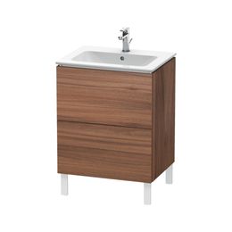 Duravit Waschtischunterschrank L-Cube 62x48,1cm, Nussb Nat, 2 Ausz&uuml;ge, stehend (LC662507979)