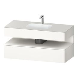 Duravit Einbauwaschtisch-M&ouml;bel-Set Qatego 120x55x60cm, we matt, Konsolen-Waschtischunterbau (QA4787084840000)