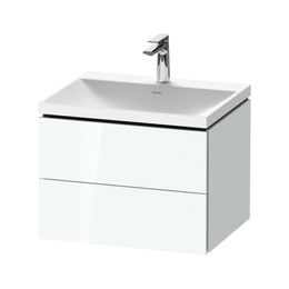 Duravit M&ouml;bel-Set L-Cube 60x48x48cm, m Hahnl., we. hgl, 2 Schub. (LC6950O85850000)