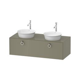 Duravit Waschtischunterschrank White Tulip 130x55cm, 1 AZ m G, B bs, steingrau hgl (WT4983BH2H2)