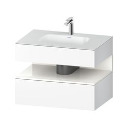 Duravit Einbauwaschtisch-M&ouml;bel-Set Qatego 80x55x60cm, we hgl/we ma, Konsolen-Waschtischunterbau (QA4785022180000)