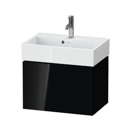 Duravit Waschtischunterschrank Compact L-Cube 58,4x39,1x39,4cm, 1 Ausz., wandh&auml;ngend, sw hgl (LC611904040)