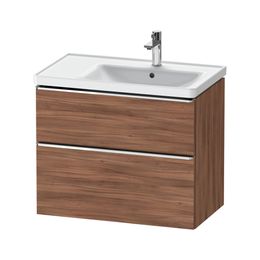Duravit Waschtischunterschrank D-Neo 78,4x45,2cm, 1 Kast, B re, chr/Nussb Nat (DE4358010790000)