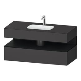 Duravit Einbauwaschtisch-M&ouml;bel-Set Qatego 120x55x60cm, E sw/gra m, Kon-WTU, B (QA4787016490010)