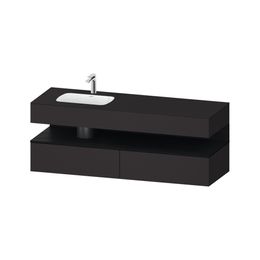 Duravit Einbauwaschtisch-M&ouml;bel-Set Qatego 160x50x60cm, Kon-WTU, B, B l, E sw/gra m (QA4795016800010)