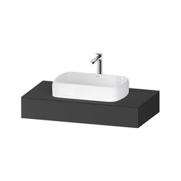 Duravit Konsole Qatego 100x55x17cm, Graphit matt, 1 Ausschnitt (QA4801049490000)