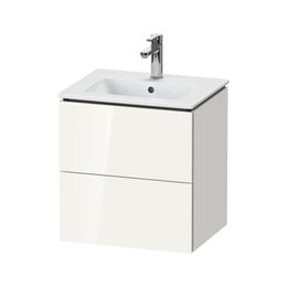 Duravit Waschtischunterschrank Compact L-Cube 52x42,1x55cm, 2 Schubk., wandh&auml;ngend, we hgl (LC621802222)