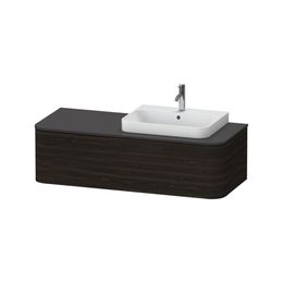 Duravit Waschtischunterschrank o. ES Happy D.2 Plus 35,4x130cm, 1 Ausz., Nussb geb., rechts (HP4942R69690010)