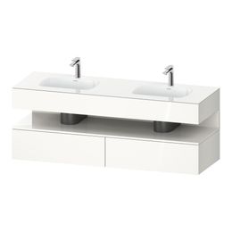 Duravit Einbauwaschtisch-M&ouml;bel-Set Qatego 160x55x60cm, Kon-WTU, Nischenb, we hgl (QA4797022220010)