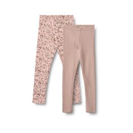 Wheat M&auml;dchen Leggings "Wheat 2 Leggings Jules"rose powder flowers, Gr. 128, gebl&uuml;mt, 95% Baumwolle (Bio), 5% Elasthan, Hosen