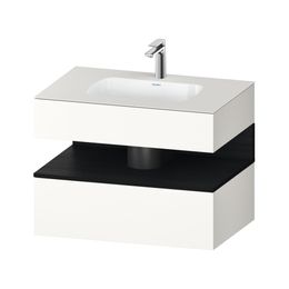 Duravit Einbauwaschtisch-M&ouml;bel-Set Qatego 80x55x60cm, Ei sw/we matt, Konsolen-Waschtischunterbau (QA4785016840000)