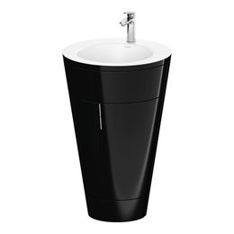 Duravit Waschtischunterschrank c-bonded Set Starck 1 56x86,4x60,5cm, st, IB, Gr. chr, sw hgl (S19512O10400010)