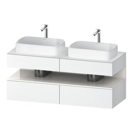 Duravit Waschtischunterschrank Qatego 140x55x60cm, w hgl/we m, Pl, B beids. (QA4767022180000)