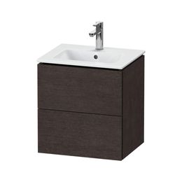 Duravit Waschtischunterschrank Compact L-Cube 52x42,1x55cm, 2 La, wandh&auml;ngend, Ei dkl. geb. (LC621807272)