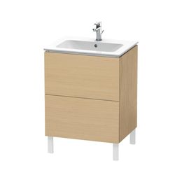 Duravit Waschtischunterschrank L-Cube 62x48,1cm, Ei natur, 2 Ausz&uuml;ge, stehend (LC662503030)