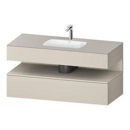 Duravit Einbauwaschtisch-M&ouml;bel-Set Qatego 120x55x60cm, Tau matt, Konsolen-Waschtischunterbau (QA4787083830000)