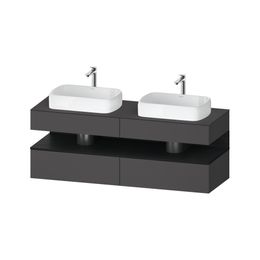 Duravit Waschtischunterschrank Qatego 160x55x60cm, E sw/gra m, Pl, B bs, B (QA4779016490010)