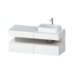 Duravit Waschtischunterschrank Qatego 140x55x60cm, w hgl/we m, Pl, B r, B (QA4766022180010)