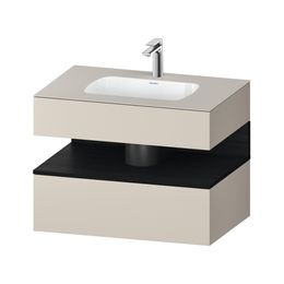 Duravit Einbauwaschtisch-M&ouml;bel-Set Qatego 80x55x60cm, E sw/tau m, Kon-WTU, B (QA4785016910010)