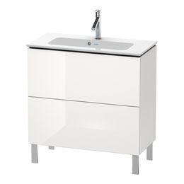 Duravit Waschtischunterschrank Compact L-Cube 82x39,1cm, sw hgl, 2 Ausz&uuml;ge, stehend (LC667404040)