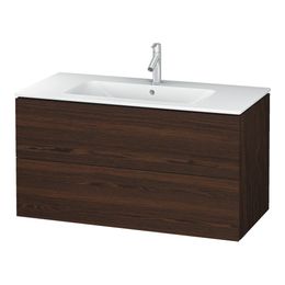 Duravit Waschtischunterschrank L-Cube 102x48,1cm, Nussb geb., 2 Schub., wandh&auml;ngend (LC624206969)
