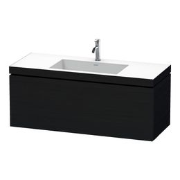 Duravit Waschtischunterschrank c-bonded L-Cube 120x48cm, 1 HL, Eiche schwarz, 1 Auszug (LC6919O1616)