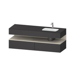 Duravit Einbauwaschtisch-M&ouml;bel-Set Qatego 160x50x60cm, Kon-WTU, B, B r, T m/Gr ma (QA4796083490010)