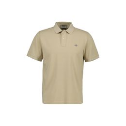 Gant Herren Poloshirt "Poloshirt Regular Shield Pique Polo 1er Pack", beige, Gr. M, Obermaterial: 100% Baumwolle CO., Shirts