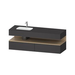 Duravit Einbauwaschtisch-M&ouml;bel-Set Qatego 160x50x60cm, Kon-WTU, B, B l, E na/gra m (QA4795030490010)