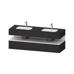 Duravit Einbauwaschtisch-M&ouml;bel-Set Qatego 160x55x60cm, Kon-WTU, B, we m/Grap matt (QA4797018800010)