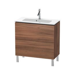 Duravit Waschtischunterschrank Compact L-Cube 82x39,1cm, Nussb Nat, 2 Ausz&uuml;ge, stehend (LC667407979)