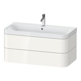 Duravit M&ouml;belwaschtisch Happy D.2 Plus 97,5x49cm, 1 HL, we hgl, 2 Schubk&auml;sten (HP4348O2222)