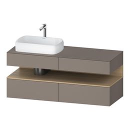 Duravit Waschtischunterschrank Qatego 140x55x60cm, E na/b m, Pl, Beck. li (QA4765030430000)