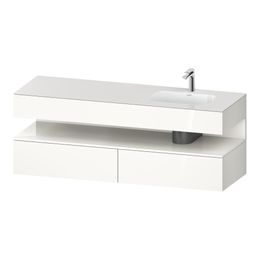Duravit Einbauwaschtisch-M&ouml;bel-Set Qatego 160x50x60cm, Kon-WTU, B, B re, we hgl (QA4796022220010)