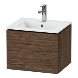 Duravit Waschtischunterschrank Compact L-Cube 52x42,1x40cm, 1 Ausz., wandh&auml;ngend, Nussb dkl. (LC611802121)