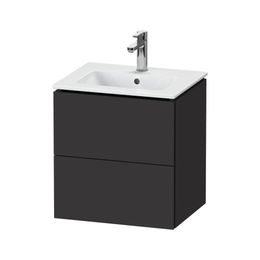 Duravit Waschtischunterschrank Compact L-Cube 52x42,1x55cm, 2 La, wandh&auml;ngend, graph matt (LC621808080)